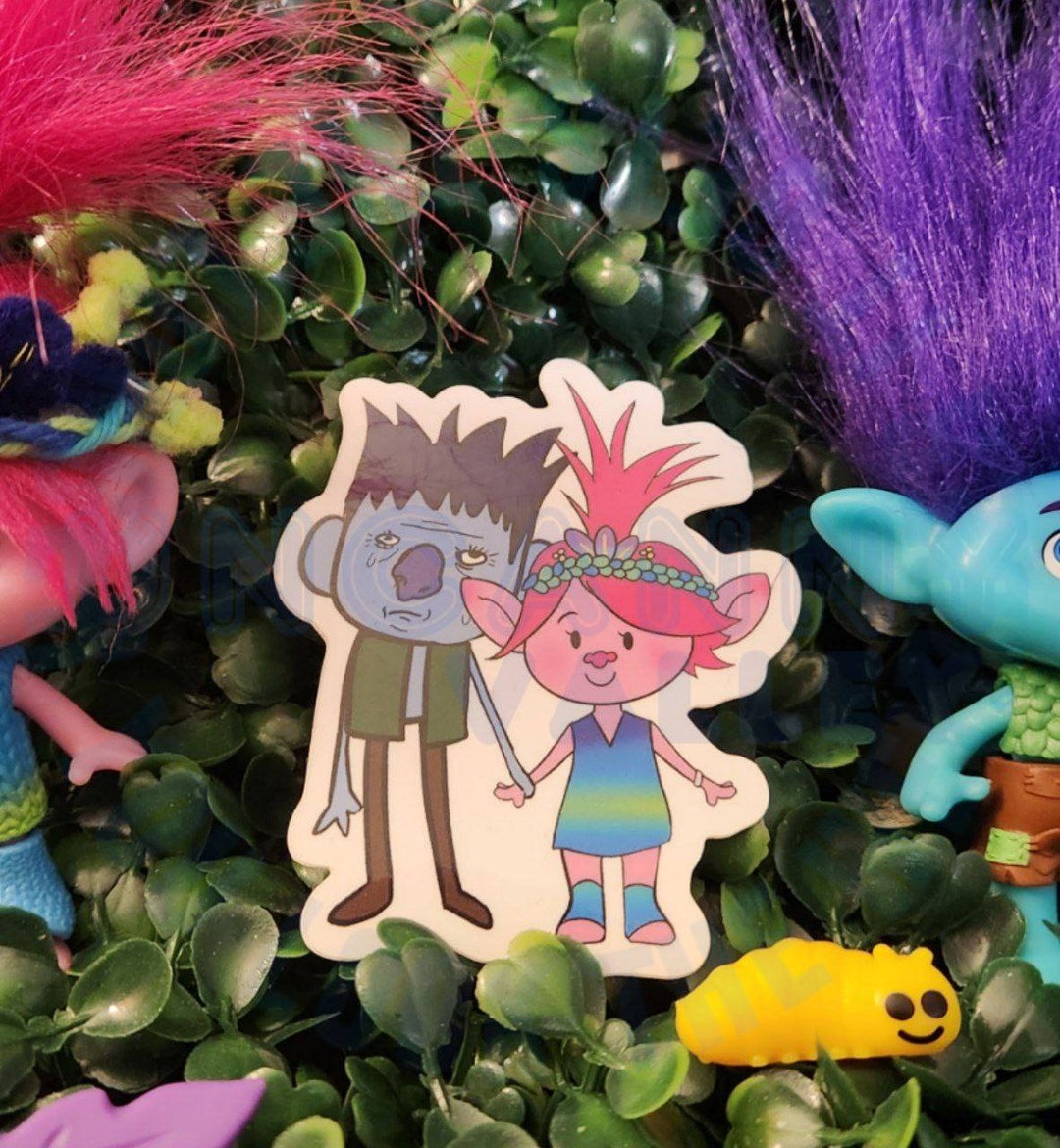Happy Poppy Sad Branch Trolls Stickers - Etsy