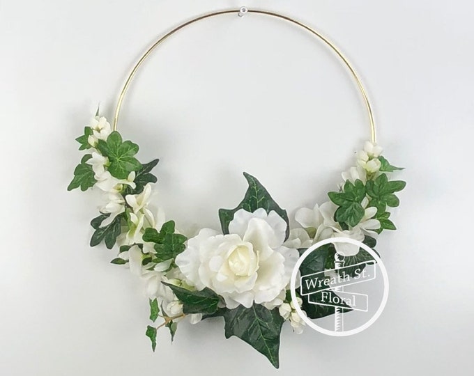 Hoop Wreath 12 Inch Wreath Simple Wreath Modern Wreath - Etsy