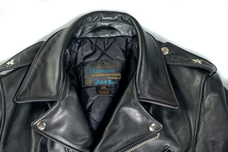 One Star Perfecto® 613H Horsehide Leather Motorcycle Jacket - Etsy