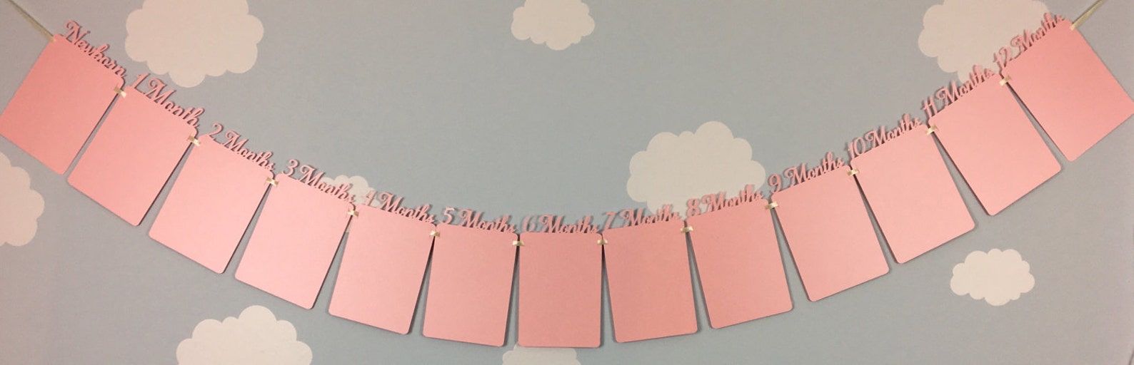 Milestone Banner First Birthday Banner Party Banner 12 - Etsy