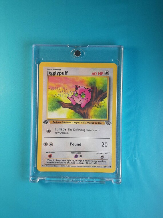 1st Edition Jigglypuff 54/64 Pokemon Card | Etsy