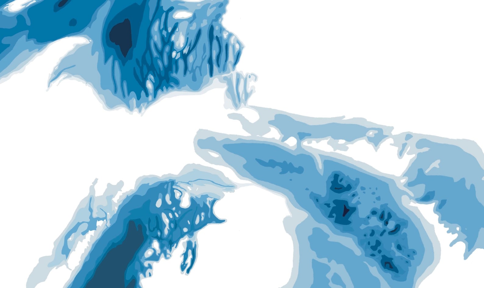 The Great Lakes Depth Map - Etsy