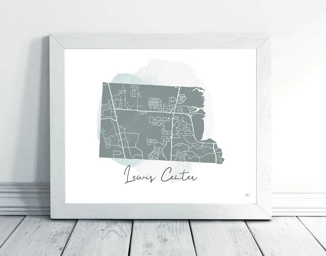 Lewis Center Neighborhood Map - Etsy