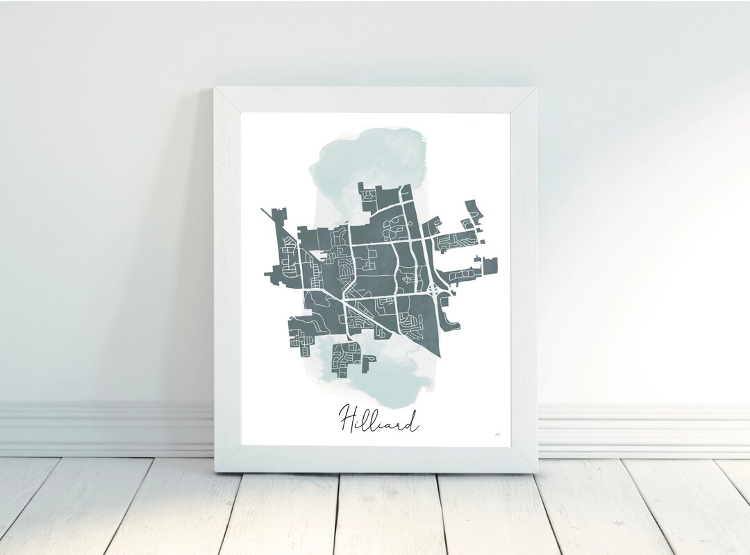 Hilliard-columbus, Ohio-neighborhood Map - Etsy