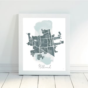 Hilliard-columbus, Ohio-neighborhood Map - Etsy