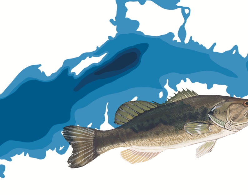 Buckeye Lake, Ohio-depth Map - Etsy