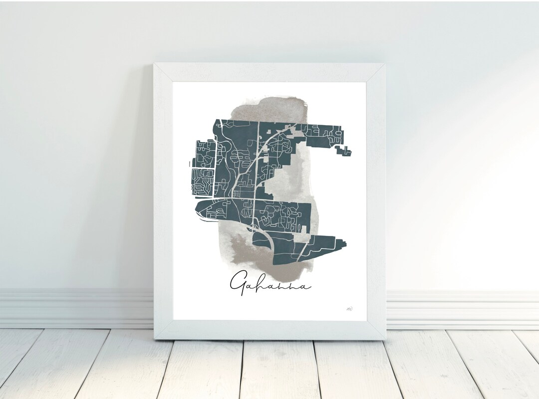 Gahanna-columbus, Ohio-neighborhood Map Print - Etsy
