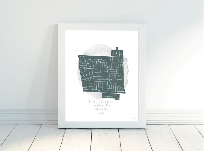 Custom Neighborhood Map-your Home or Special Location-personalized - Etsy