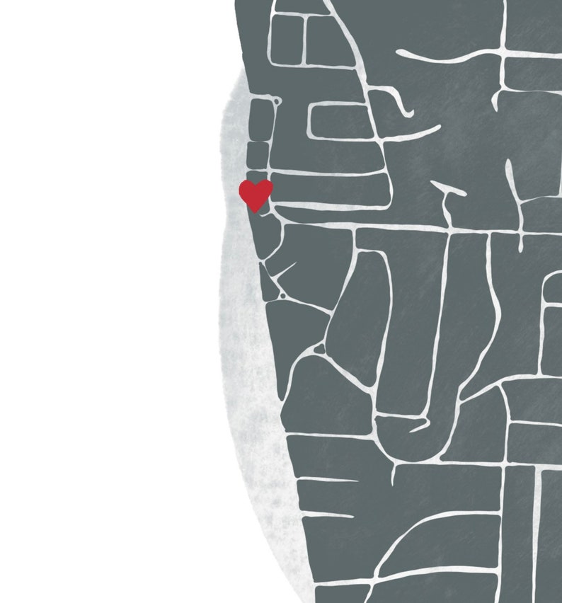 Custom Neighborhood Map-your Home or Special Location-personalized - Etsy