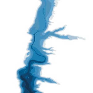 Hoover Reservoir Depth Map - Etsy