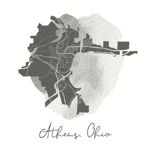 Athens, Ohio-neighborhood Map - Etsy