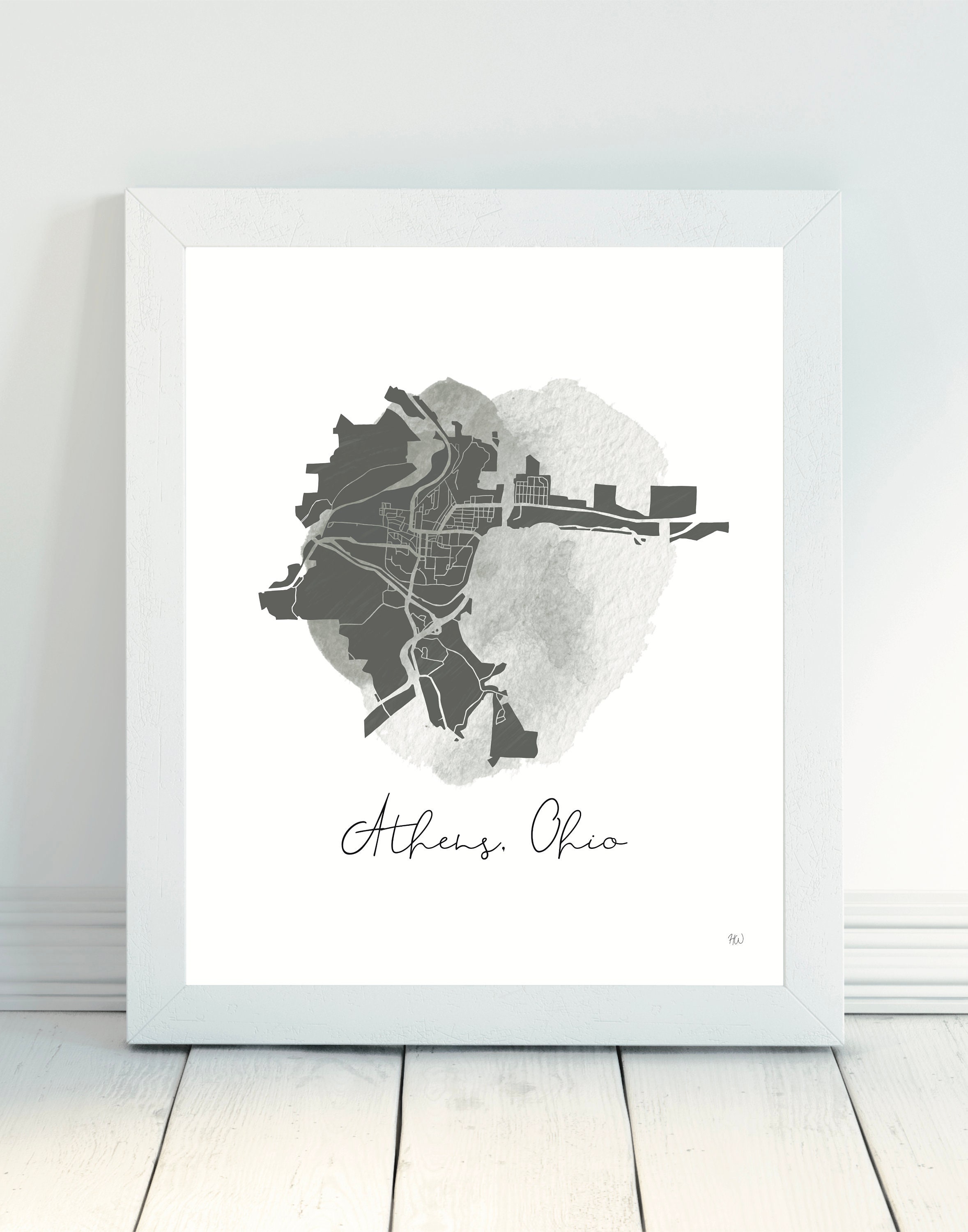 Athens, Ohio-neighborhood Map - Etsy