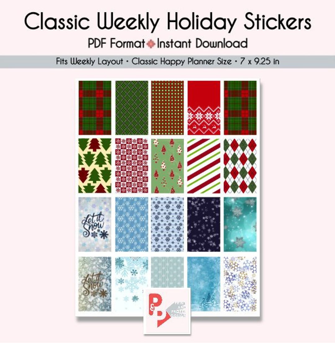 Happy Planner Stickers, Happy Planner Holiday Stickers, Happy Planner ...