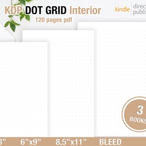 KDP Dot Grid Interior PDF Template Low Content Books 120 - Etsy