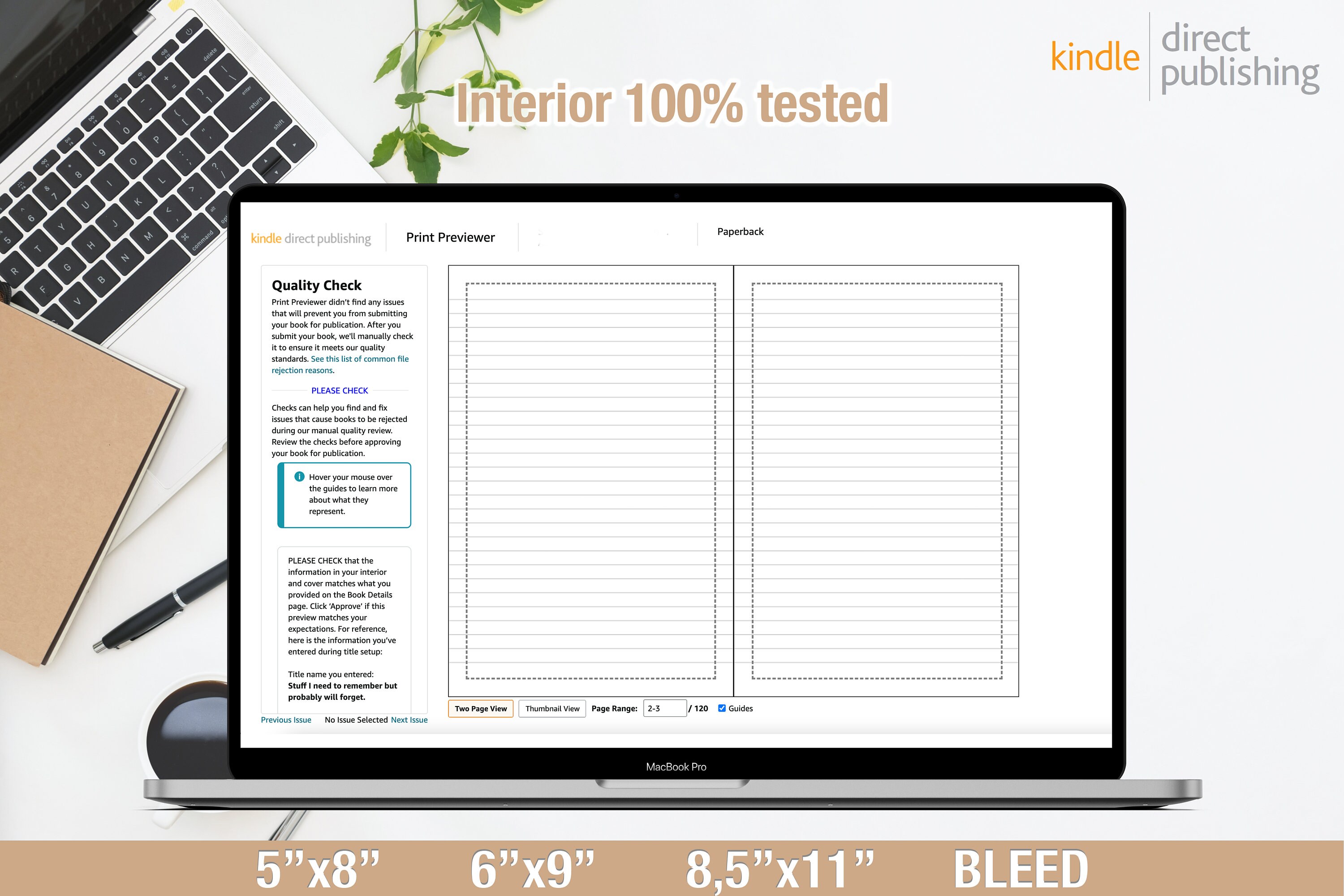 KDP Lined Interior PDF Template Low Content Books 120 Page | Etsy