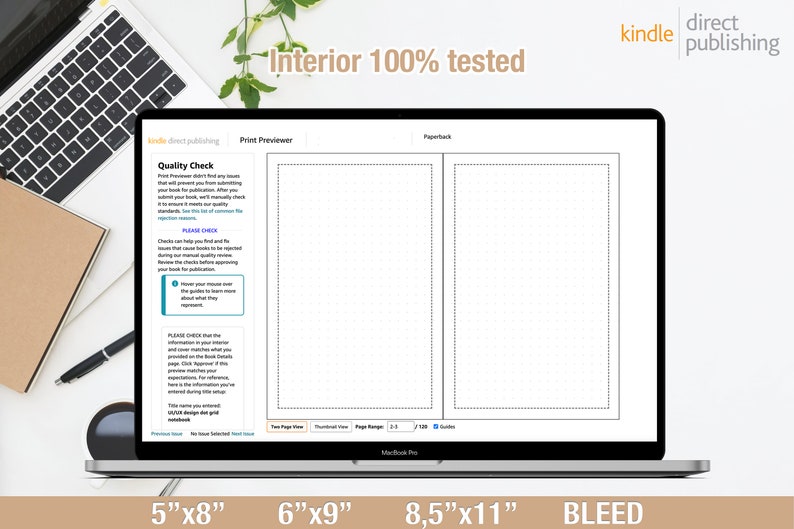 KDP Dot Grid Interior PDF Template Low Content Books 120 - Etsy