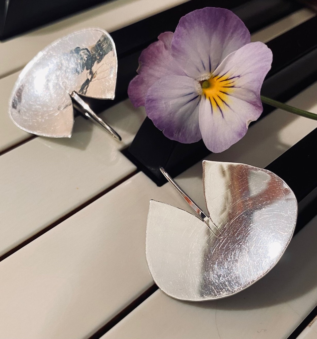 Vintage 1960's Iconic Ed Levin Lily Pad Sterling Silver Earrings ...