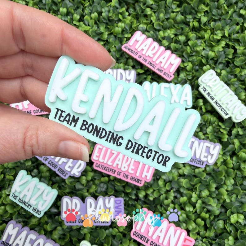 Personalized Pastel Name Badge - Etsy