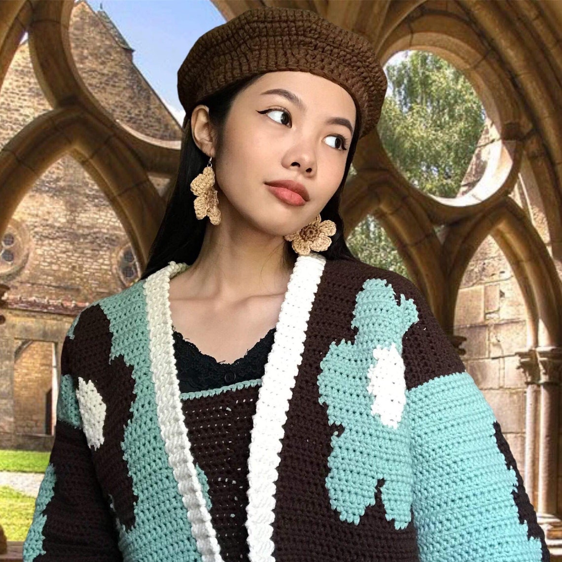 Fleur Cardigan Top Crochet Pattern by Kim.krochets | Etsy Australia