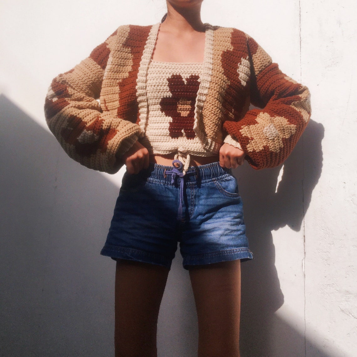 Fleur Cardigan + Top Crochet Pattern by Kim.krochets - Etsy