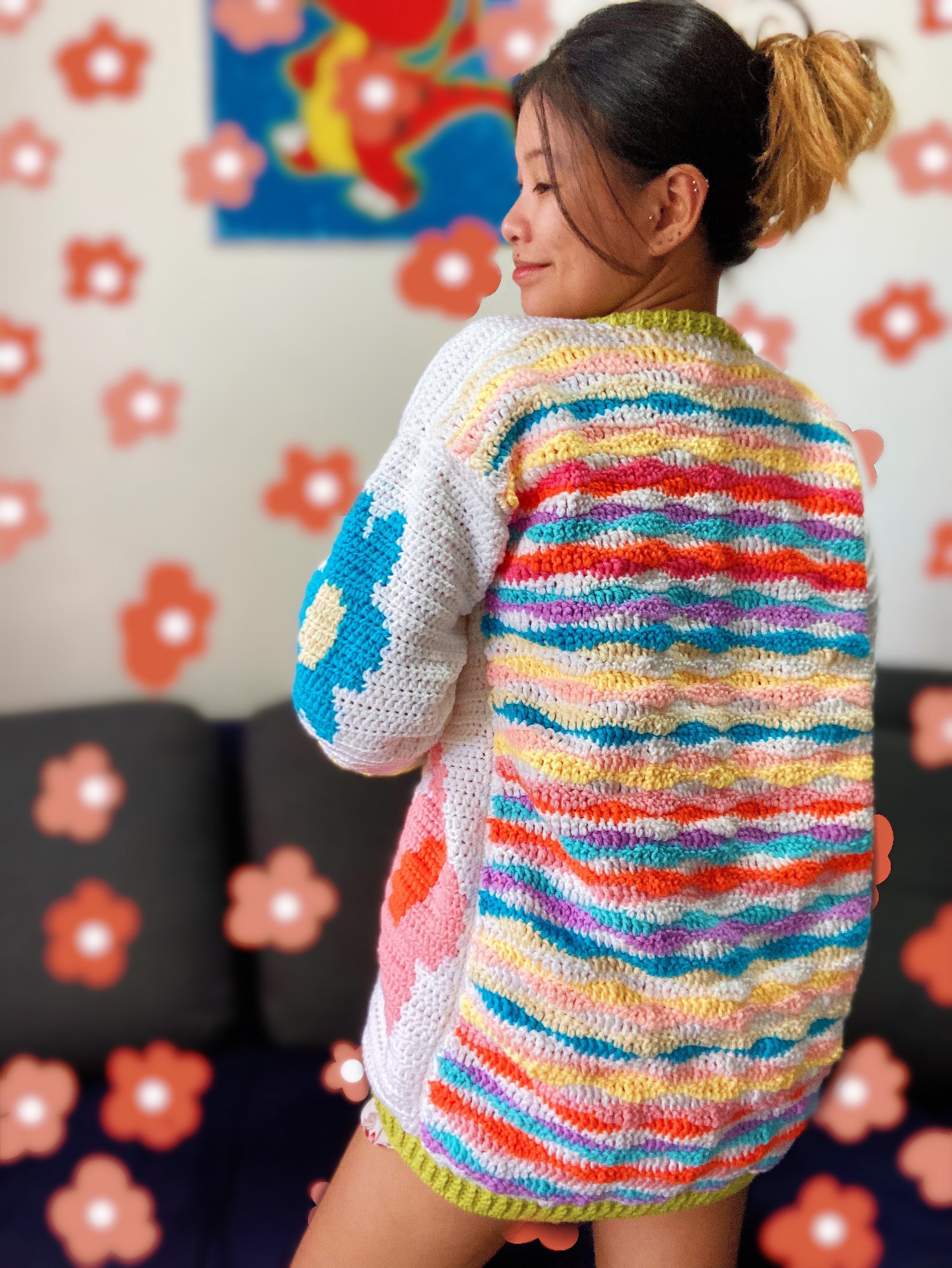 Fleur Cardigan + Top Crochet Pattern by Kim.krochets - Etsy