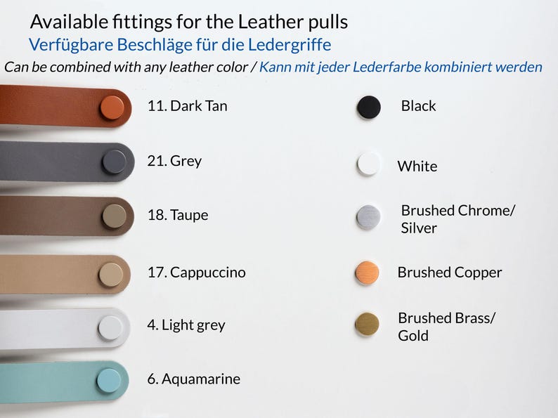 Sample Leather Pulls and Handles for Doors, Drawers, Cupboards ...