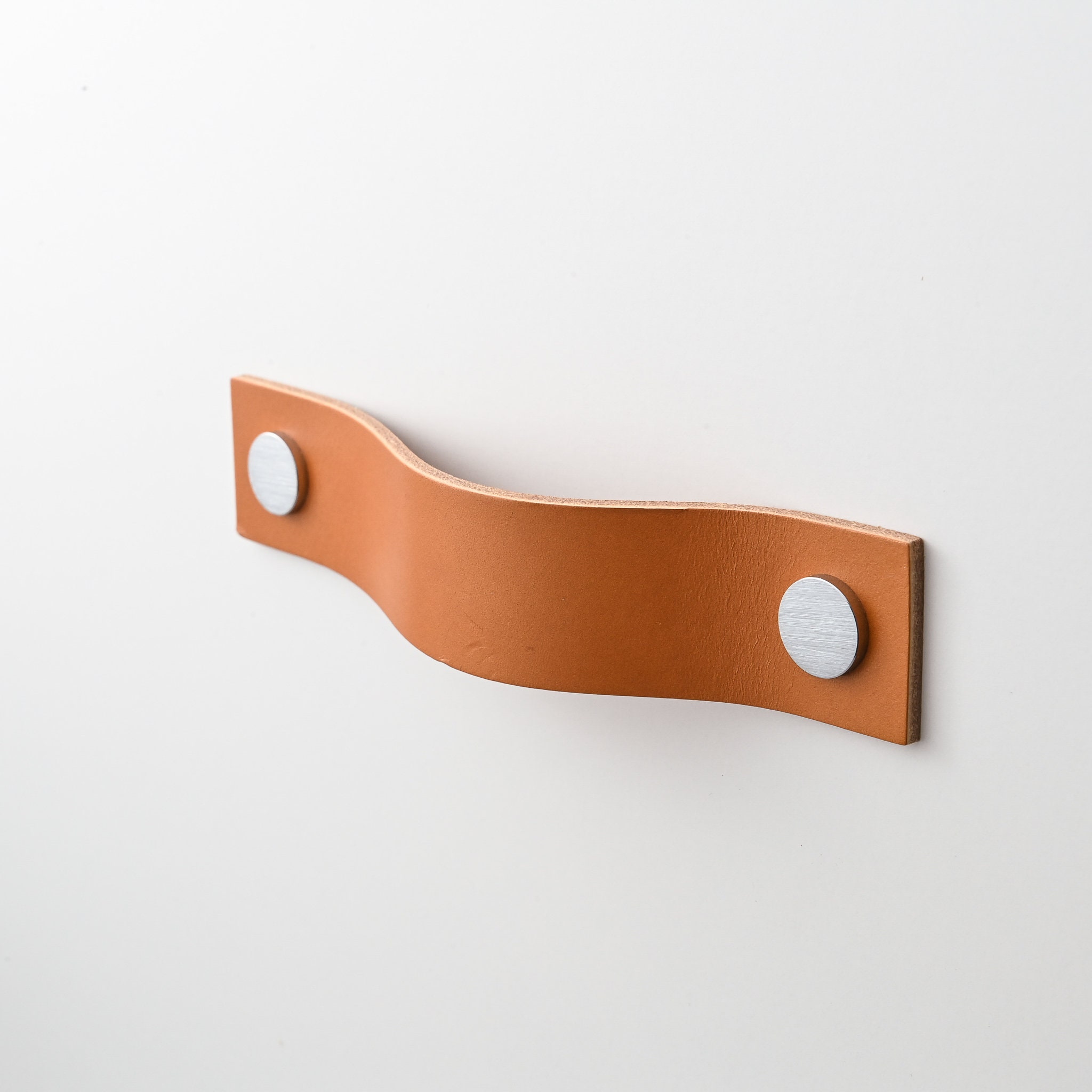 Leather drawer handle 3cm 1.2'' wide/ Leather pulls | Etsy