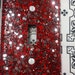 CHERRY RED Sparkle With Black & Silver Glitter Bling Light - Etsy