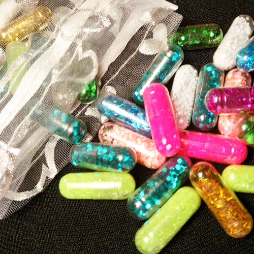 Rainbow Glitter Pills | Etsy