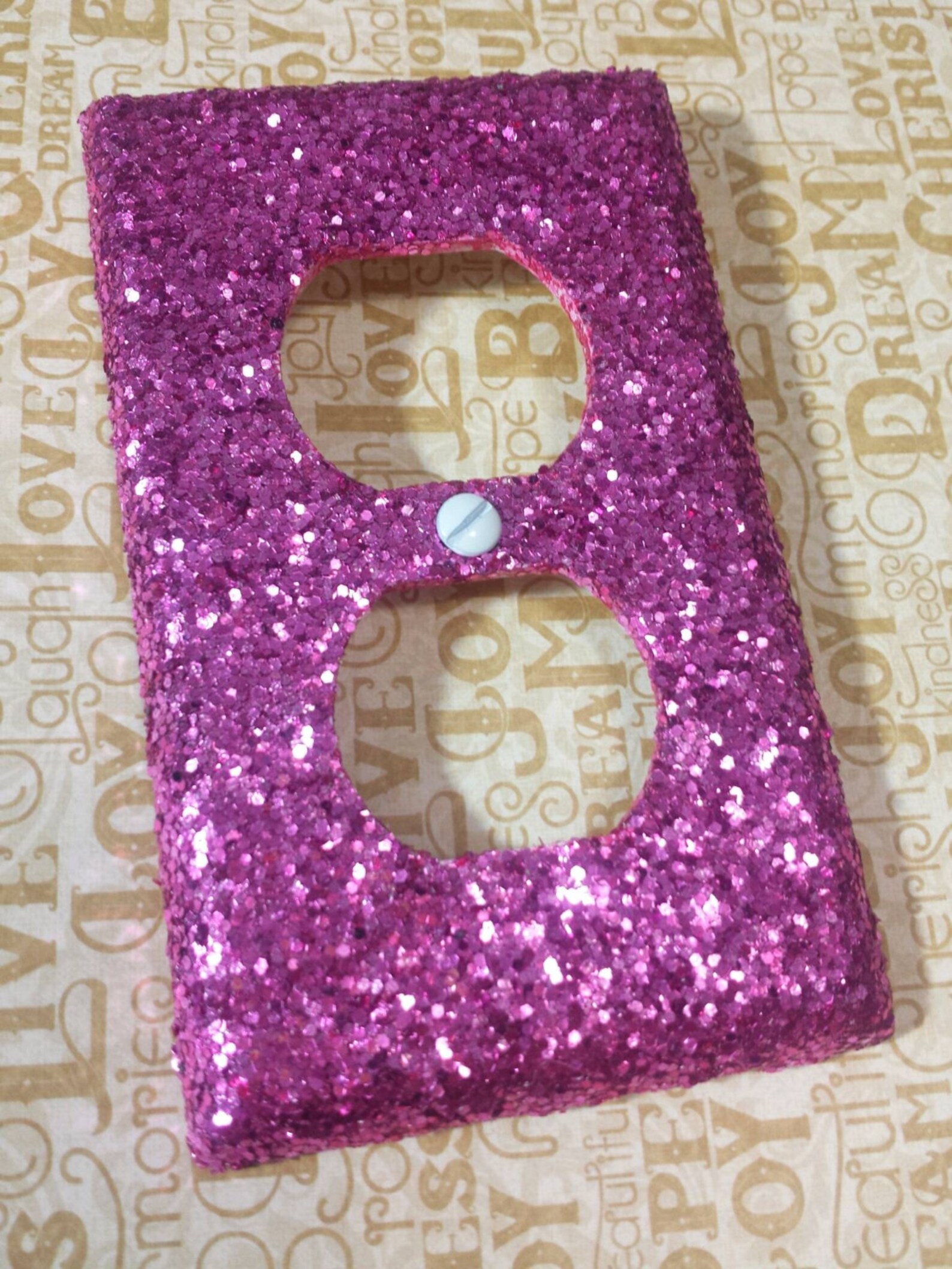 Sparkle METALLIC PINK Chunky Glitter Bling Light Switch | Etsy