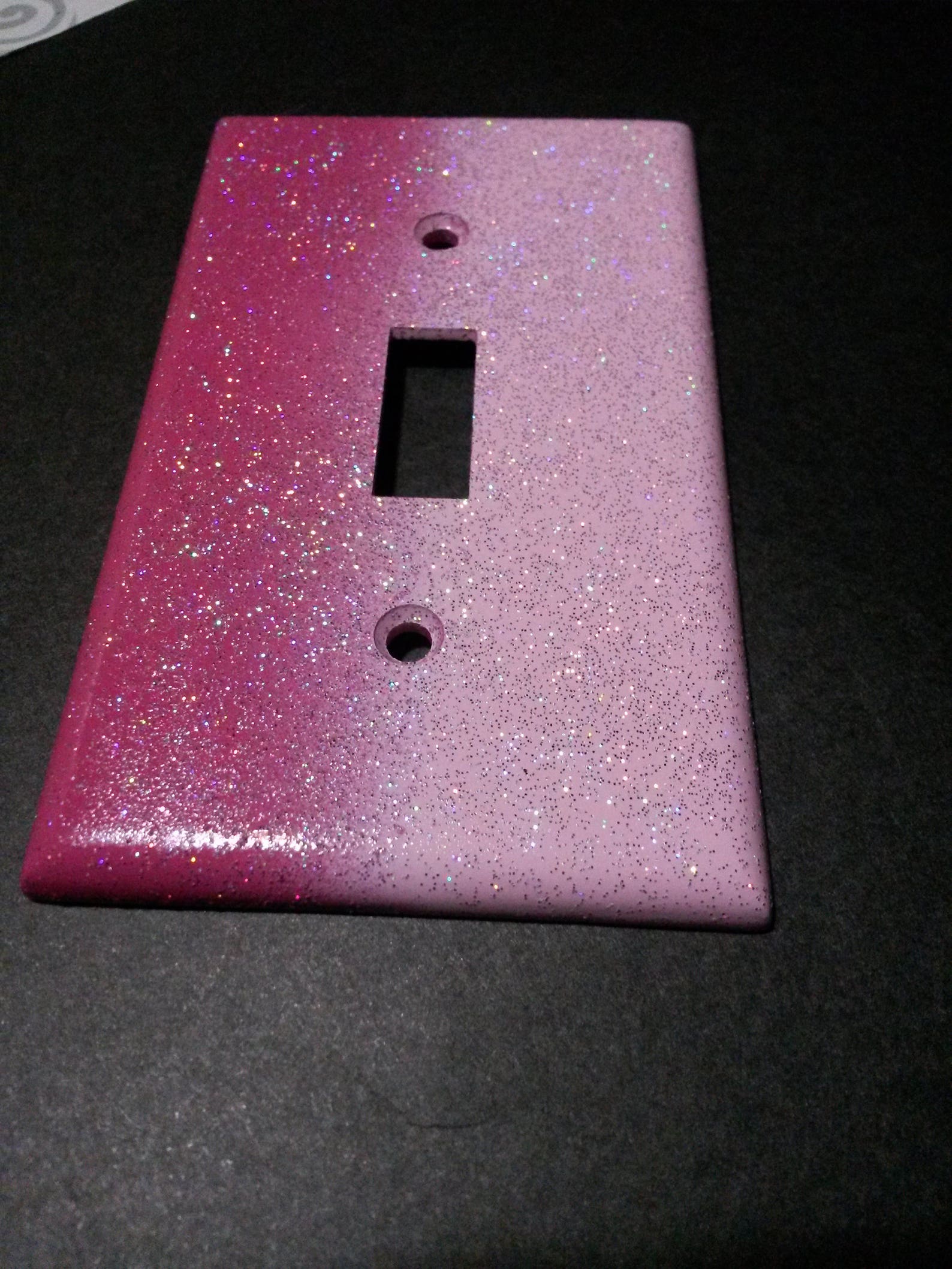 Pastel Pink & Berry Pink Ombré / Sparkle Bling Light Switch | Etsy