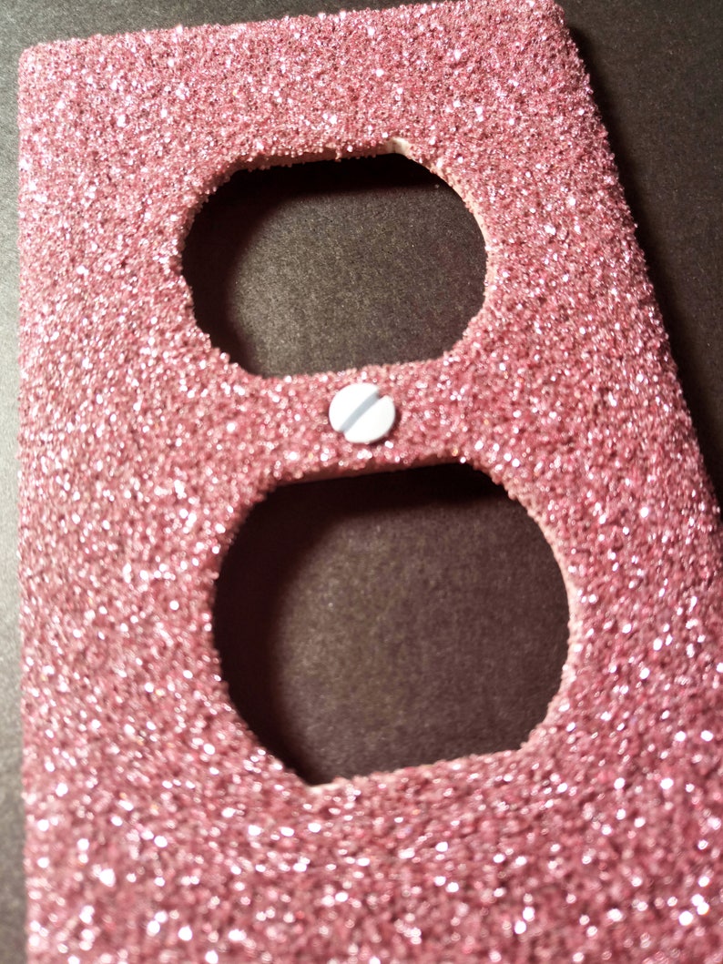 Pretty Pink Rose Glitter Bling Light Switch Plates Rockers | Etsy