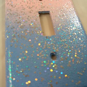 Pastel Pink With Baby Blue & Holographic Silver Glitter / - Etsy
