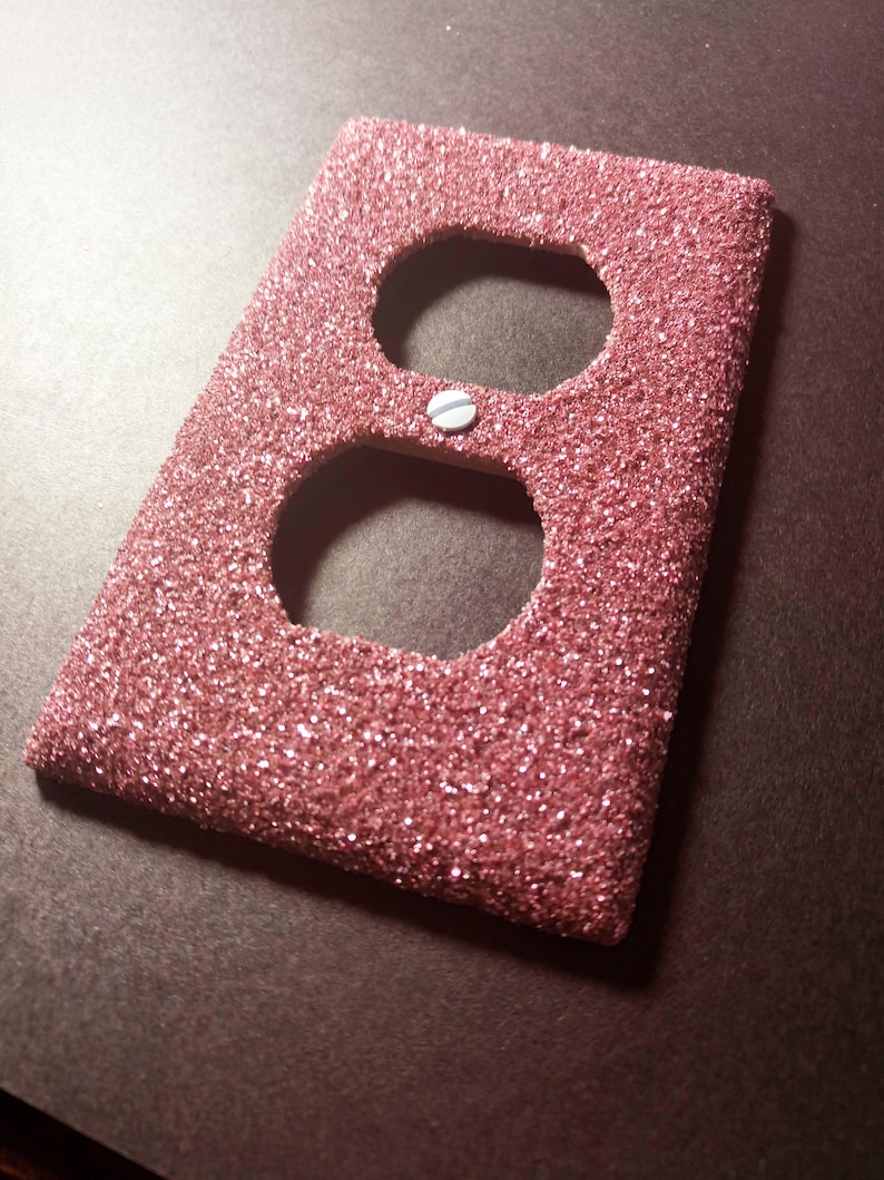 Pretty Pink Rose Glitter Bling Light Switch Plates Rockers | Etsy