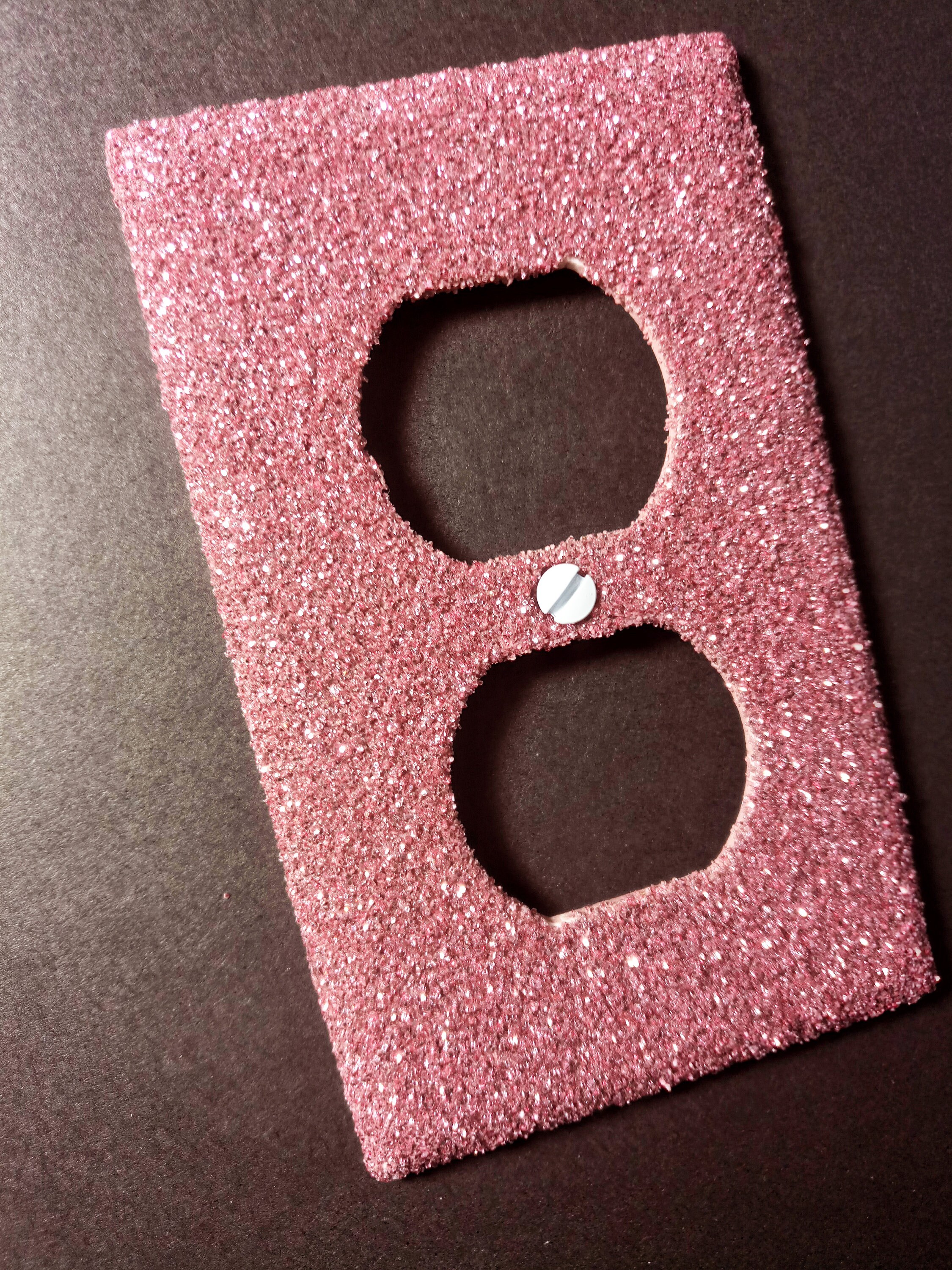 Pretty Pink Rose Glitter ~ Bling Light Switch Plates, Rockers, & Outlet ...