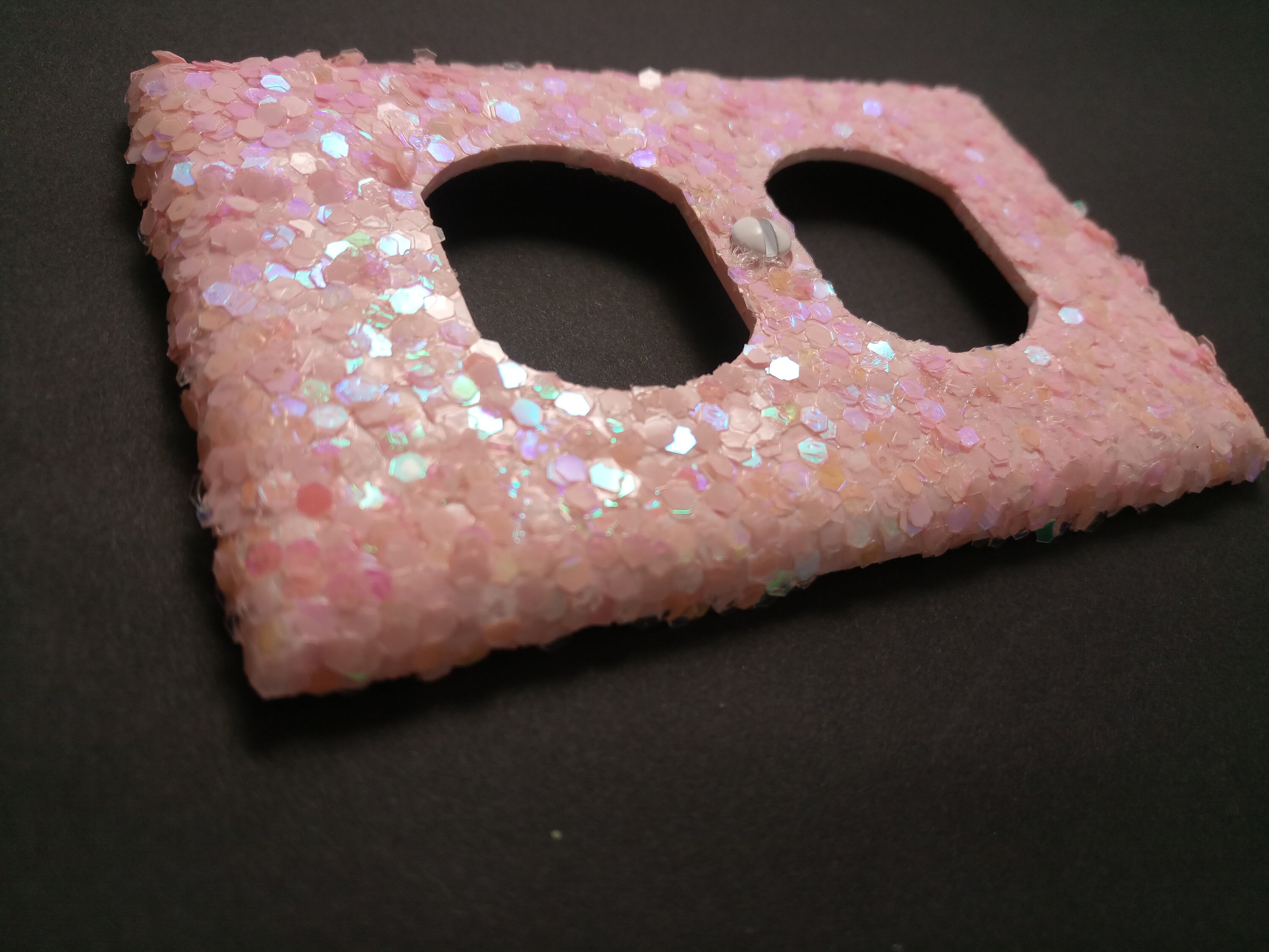 Candy Pink Wall Plates With Iridescent Opal Glitter Bling - Etsy
