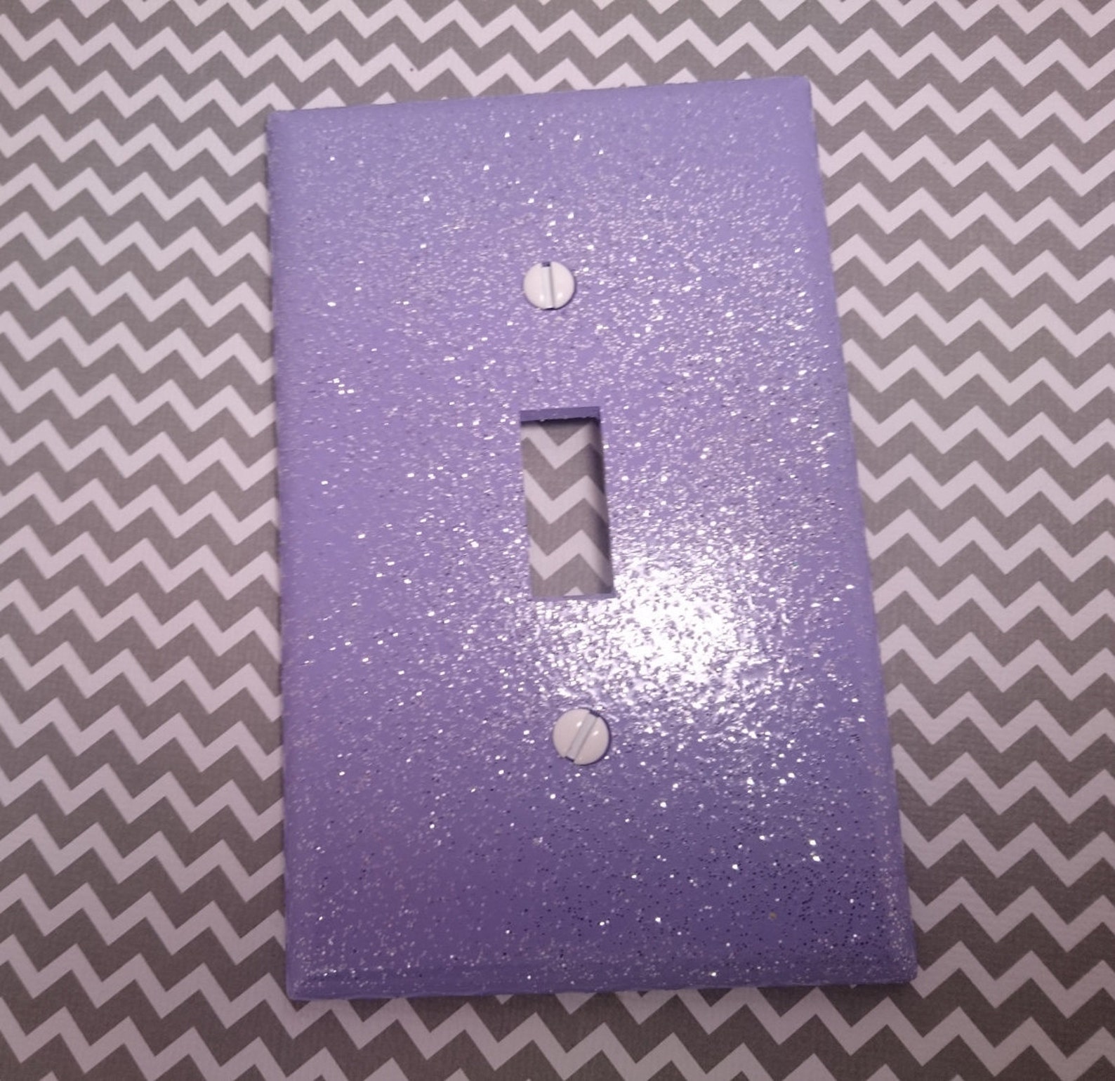 Pretty Princess Lilac & Silver Glitter / Bling Light Switch Plates ...
