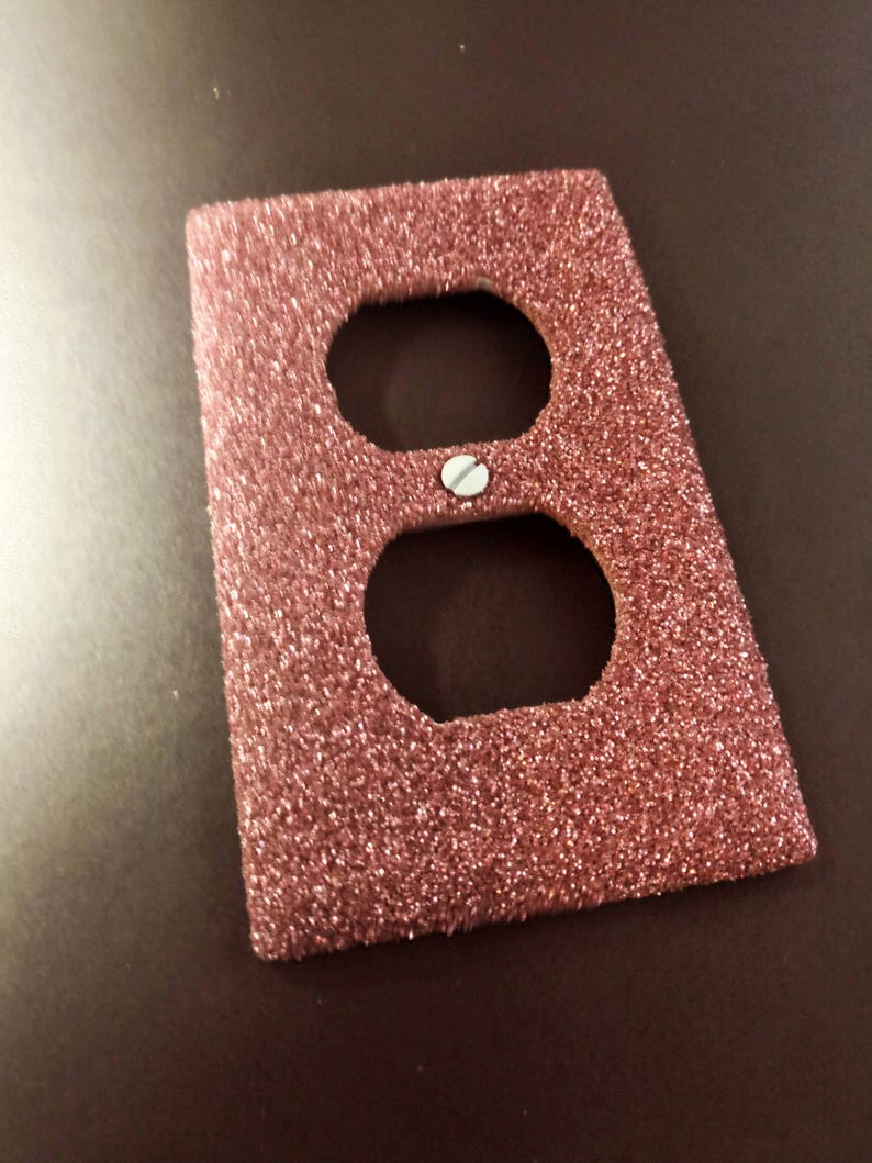 Pretty Pink Rose Glitter Bling Light Switch Plates Rockers | Etsy