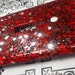 CHERRY RED Sparkle With Black & Silver Glitter Bling Light Switch ...