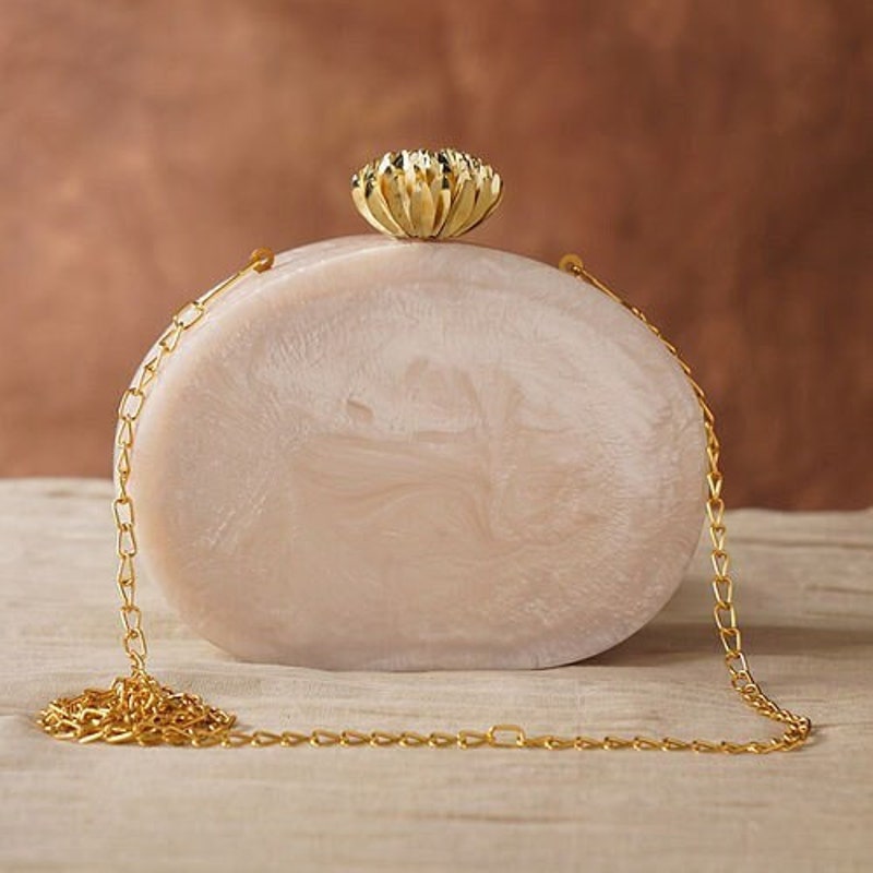 Gold Shell Clutch - Etsy