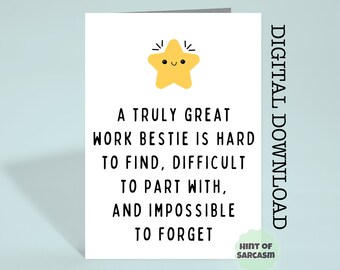 Personalized Coworker Leaving Card Work Bestie Leaving Gift - Etsy