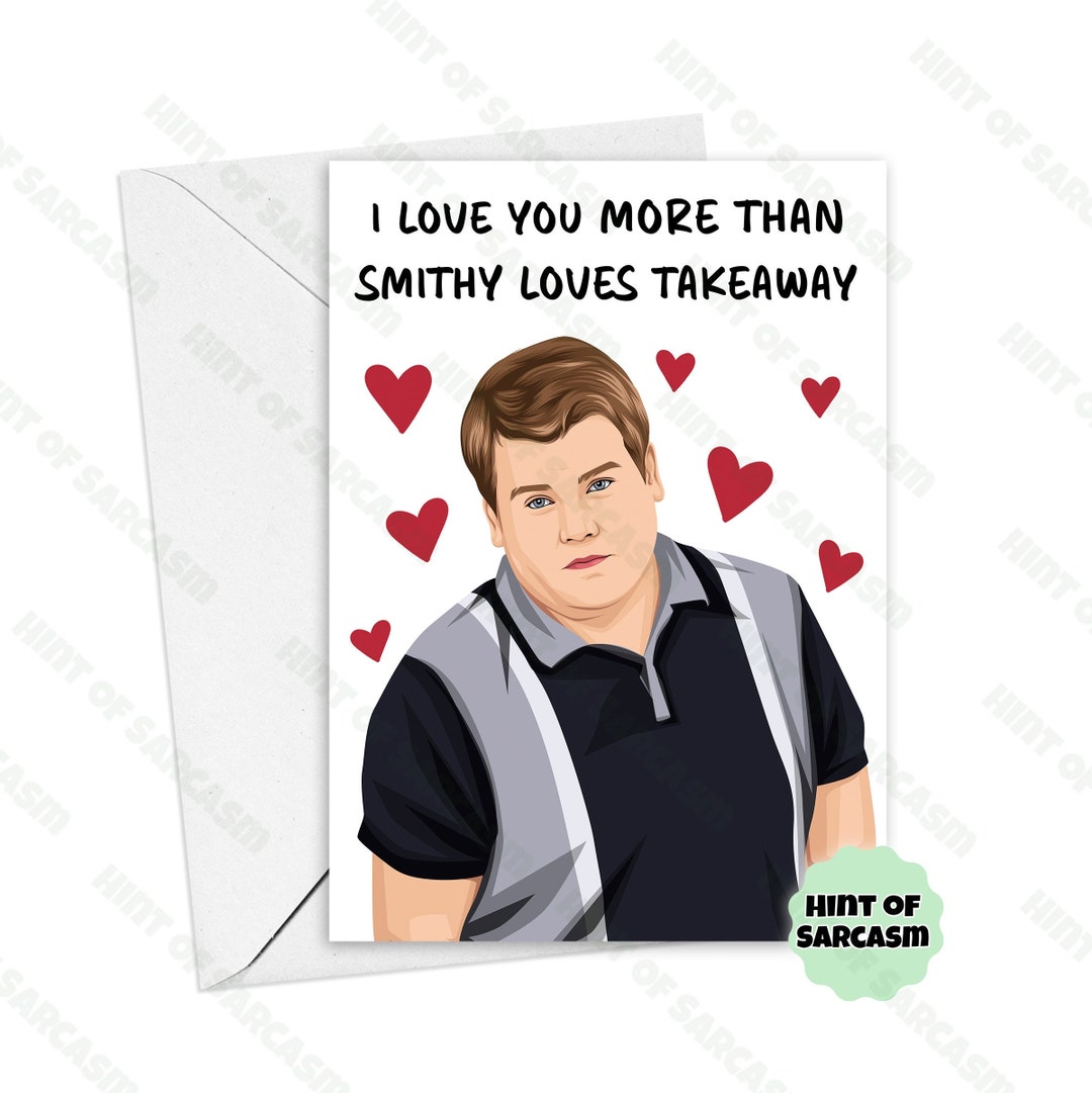 A5 More Than Smithy Loves Takeaway Valentine's Day Card funny ...