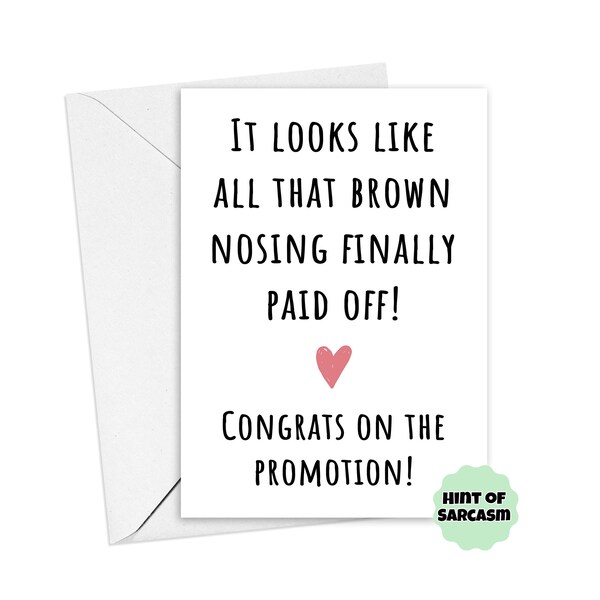 Funny Promotion Card - Etsy