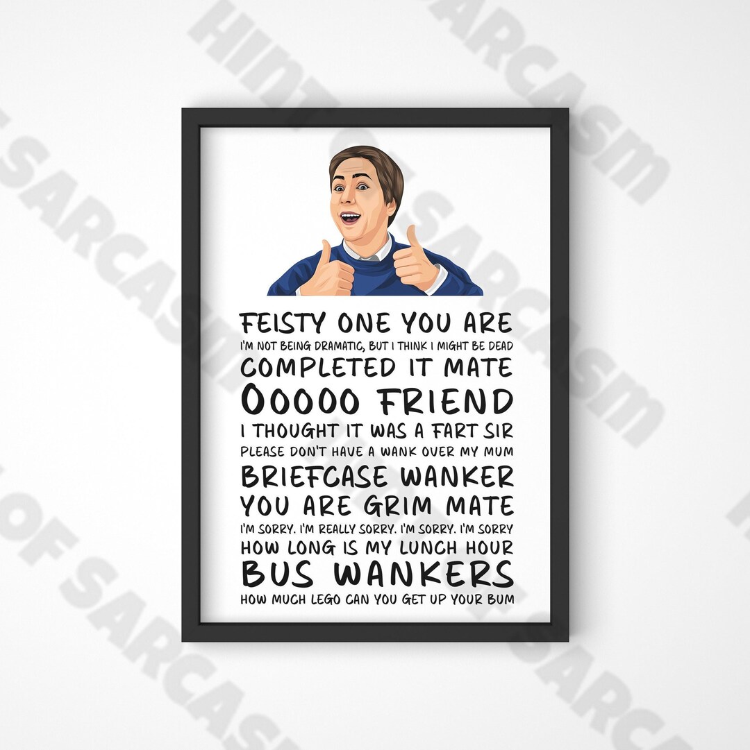 Inbetweeners Inspired A4 Best Quotes Print Funny Print Home Decor Wall ...