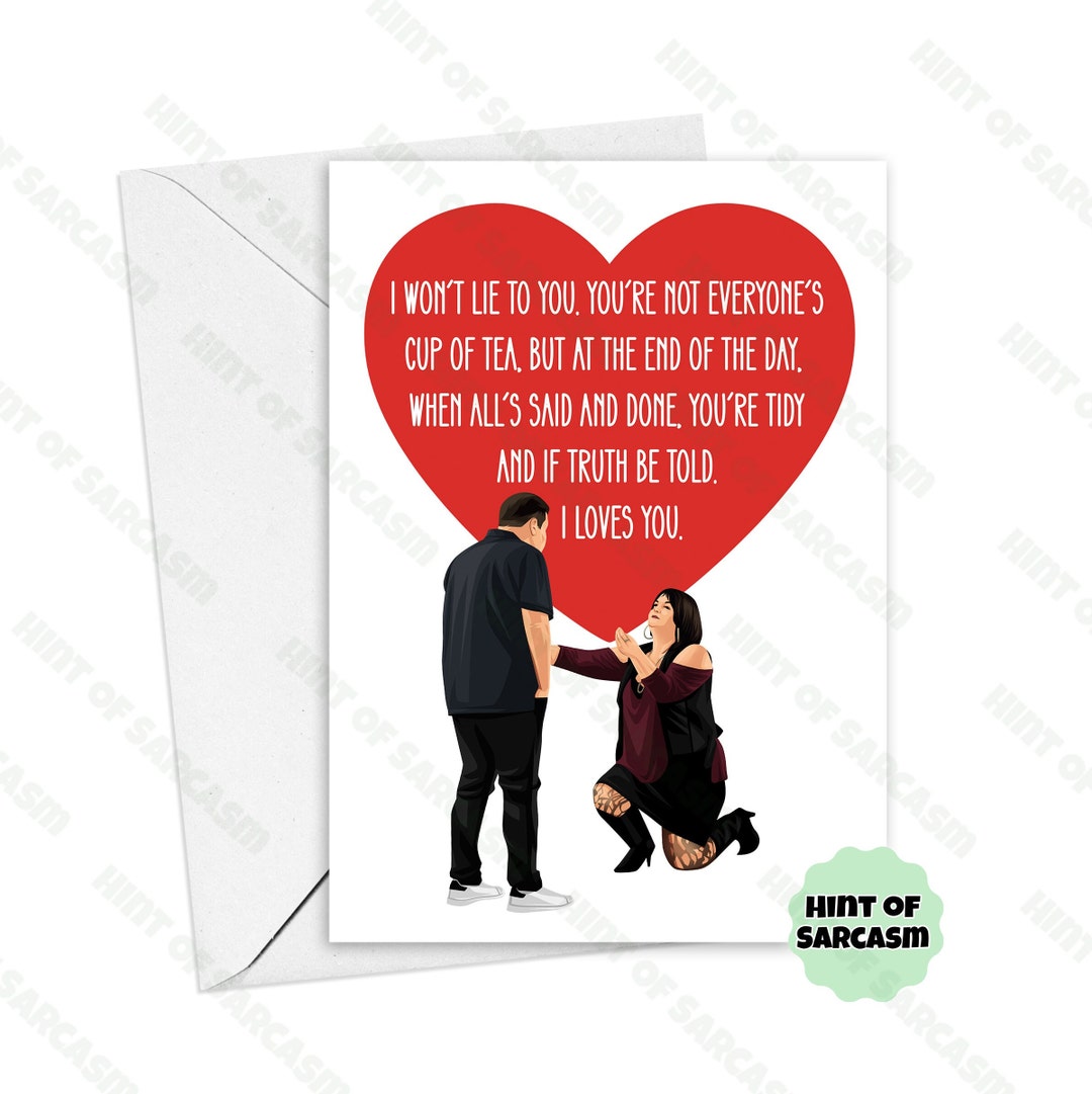 A5 Nessa and Smithy Valentine's Day Card Funny Valentines Day Gavin and ...