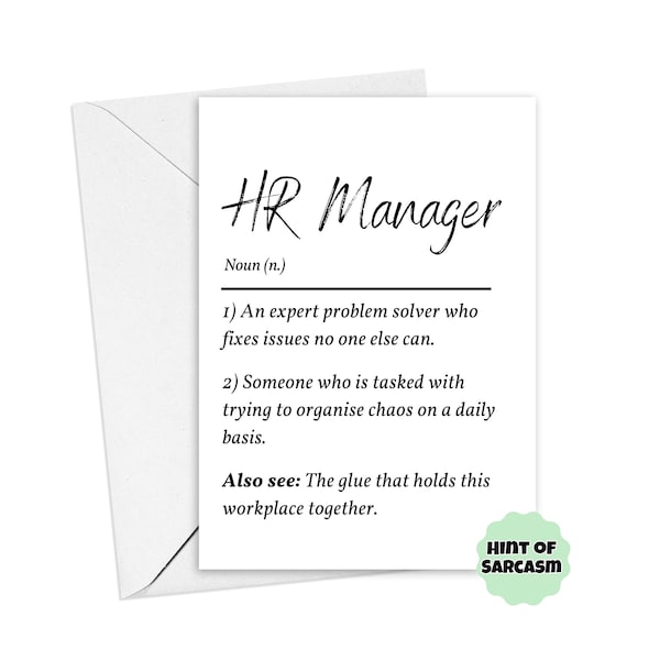 Human Resources Birthday Card - Etsy
