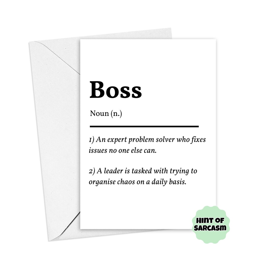 A5 Boss Definition Card bold Font Edition Boss Card Manager ...