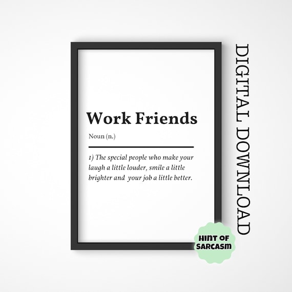 A4 A5 Work Friends Digital Download Print Print at Home - Etsy UK