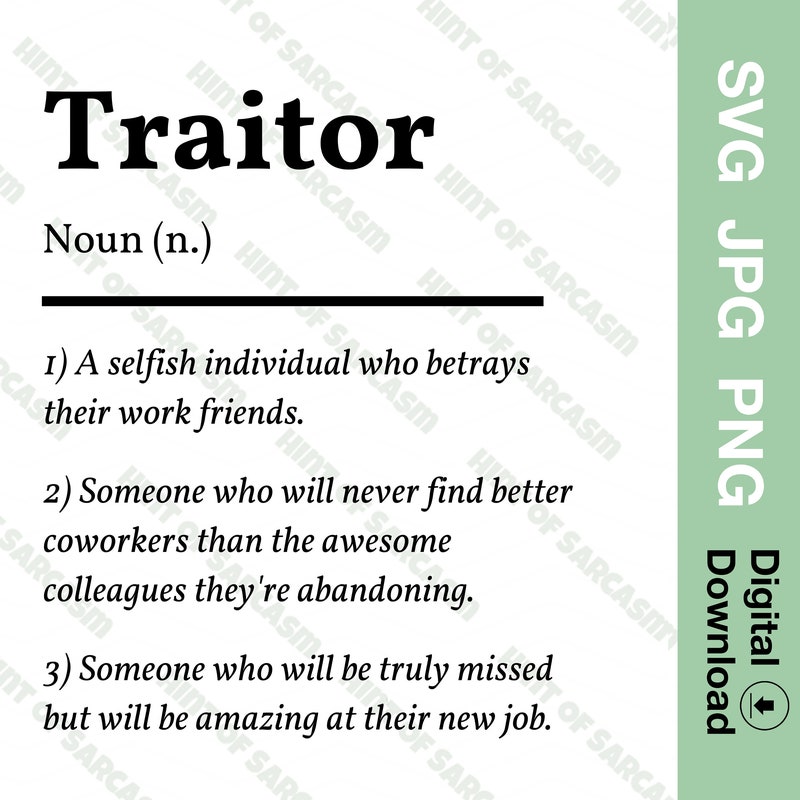 Image of Traitor - Etsy