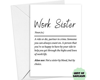 Coworker Job Sister - Etsy